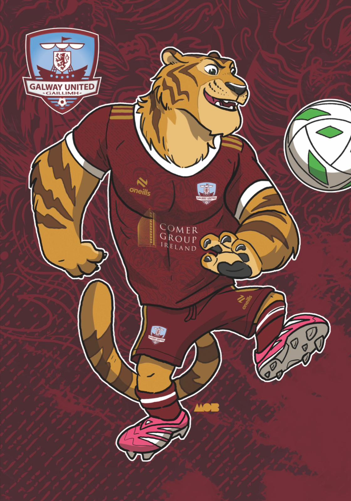 Galway United FC Terry The Tiger Solo Poster – Galway United FC Shop
