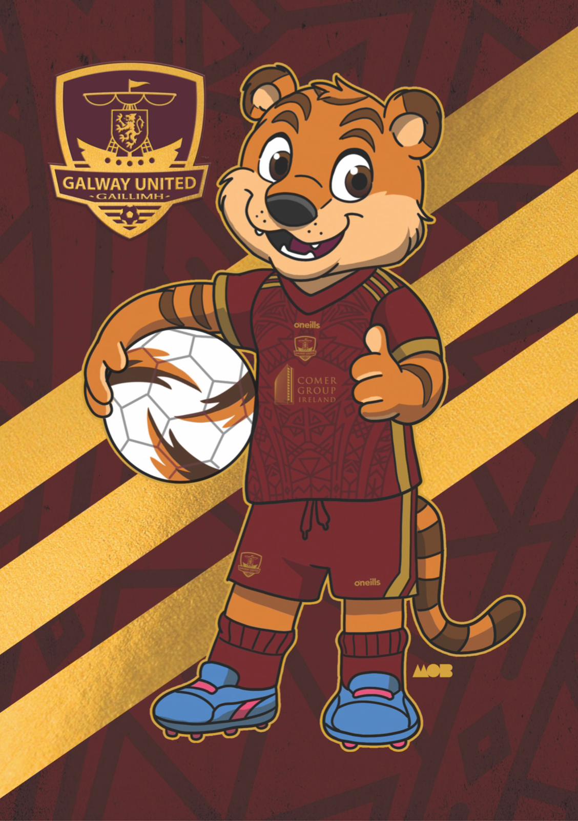 Galway United FC Terry The Tiger Carry Poster – Galway United FC Shop